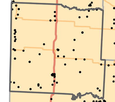 Bates County Missouri Map